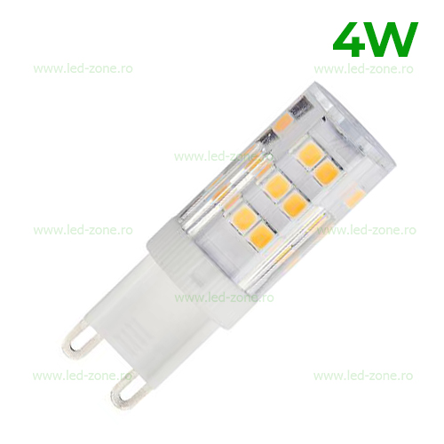 Bec LED G9 4W Corn Ceramica - LED Zone - Magazin Online
